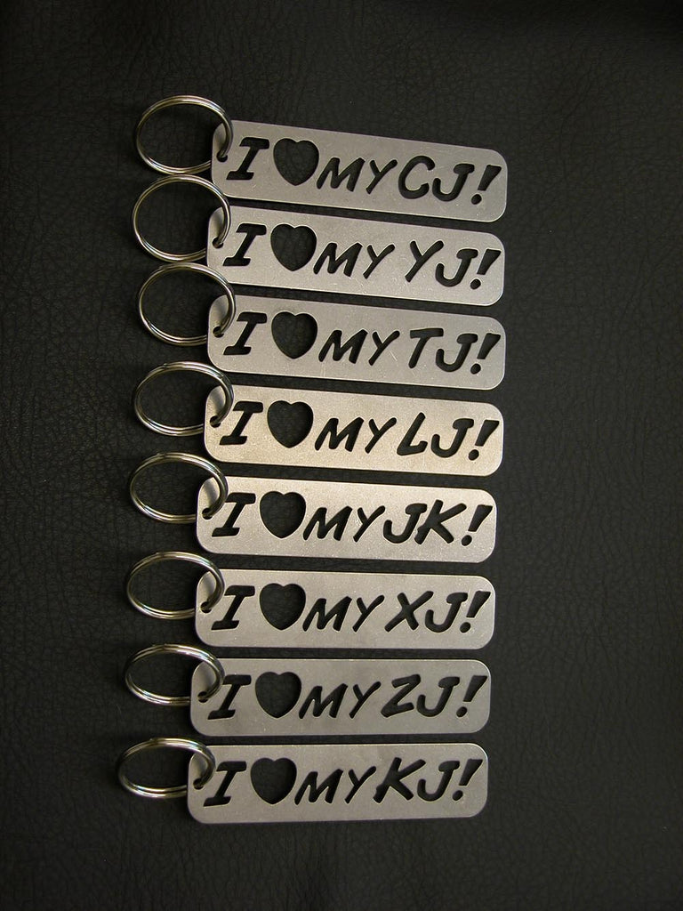 "I LOVE my ZJ" Jeep Grand Cherokee Keychain | Skid Row Offroad